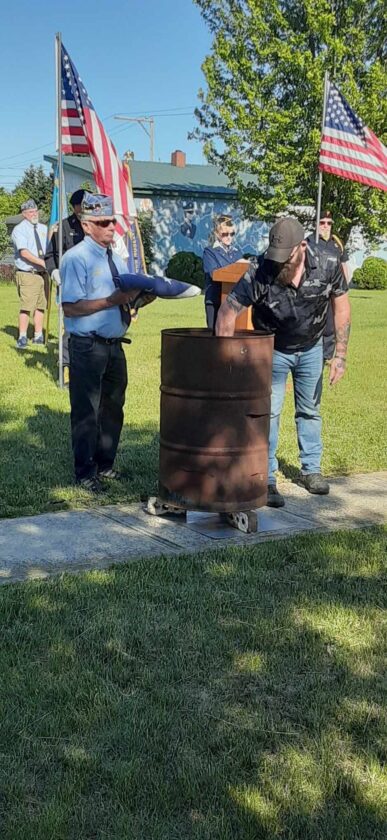 Legion holds flag disposal ceremony | News, Sports, Jobs - Daily Press